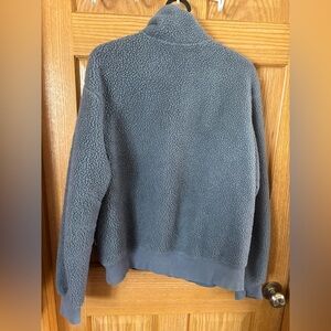 Mondetta | Sweaters | Mondetta Blue And Rose Gold Fuzzy Teddy Quarter ...
